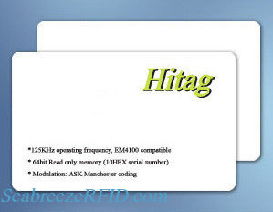 China Hitag 1/Hitag 2 chip cards, Hitag 1/Hitag 2 LF chip cards supplier