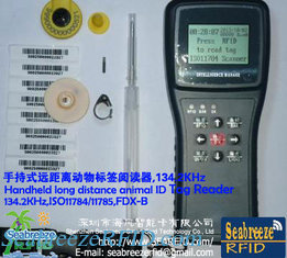 China Handheld long distance animal ID Tag Reader, 134.2KHz, ISO11784, ISO11785, FDX-B protocol supplier