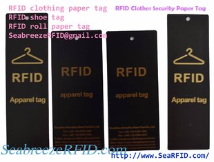 China RFID Clothes Paper Tag, RFID Garments Paper Tag, RFID Apparels Paper Tag, RFID Clothing Security Paper Tag supplier