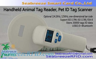 China 125KHz/134.2KHz Handheld Animal Tag Reader, Pet ID Tag Scanner, ISO11784/11785 Protocol Standard, Support FDX-B supplier