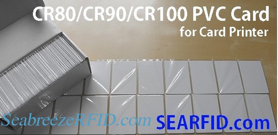 CR80 PVC Card, CR90 PVC Card, CR100 PVC Card, used for Card Printer, Encapsulate RFID Card supplier