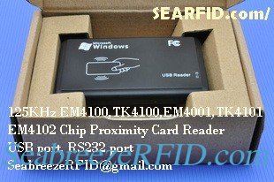 125KHz EM4100, TK4100, EM4001, TK4101, EM4102 Chip Proximity ID Card Reader, RS232 port, Access Control, Identification supplier