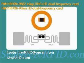 FM11RF08(FM S50)+9662 inlay, UHF+HF dual-frequency card, FM11RF08+Alien H3 dual-frequency card supplier