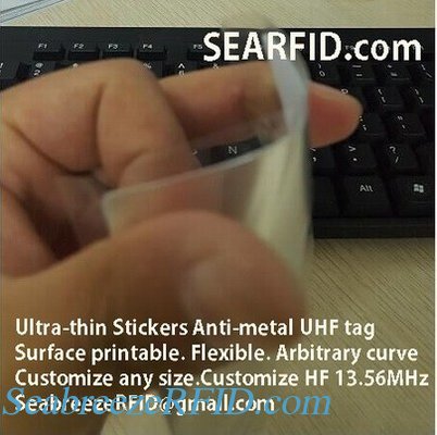 Ultra-thin Stickers Anti-metal UHF Tag, Flexibility Printable Anti-metal UHF Stickers Tag, Printable Anti-metal Label supplier