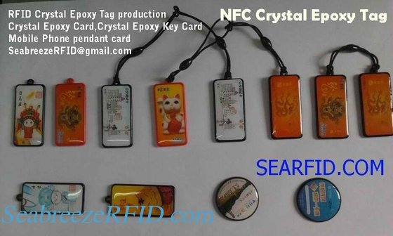 RFID Crystal Epoxy Tag production, Crystal Epoxy Key Tag, Mobile Phone pendant Tag, NFC Crystal Epoxy Tag supplier